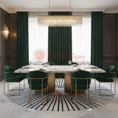 Buy Ultra Luxury Statuario Style Marble Dining Set in Delhi | SKF Decor ...